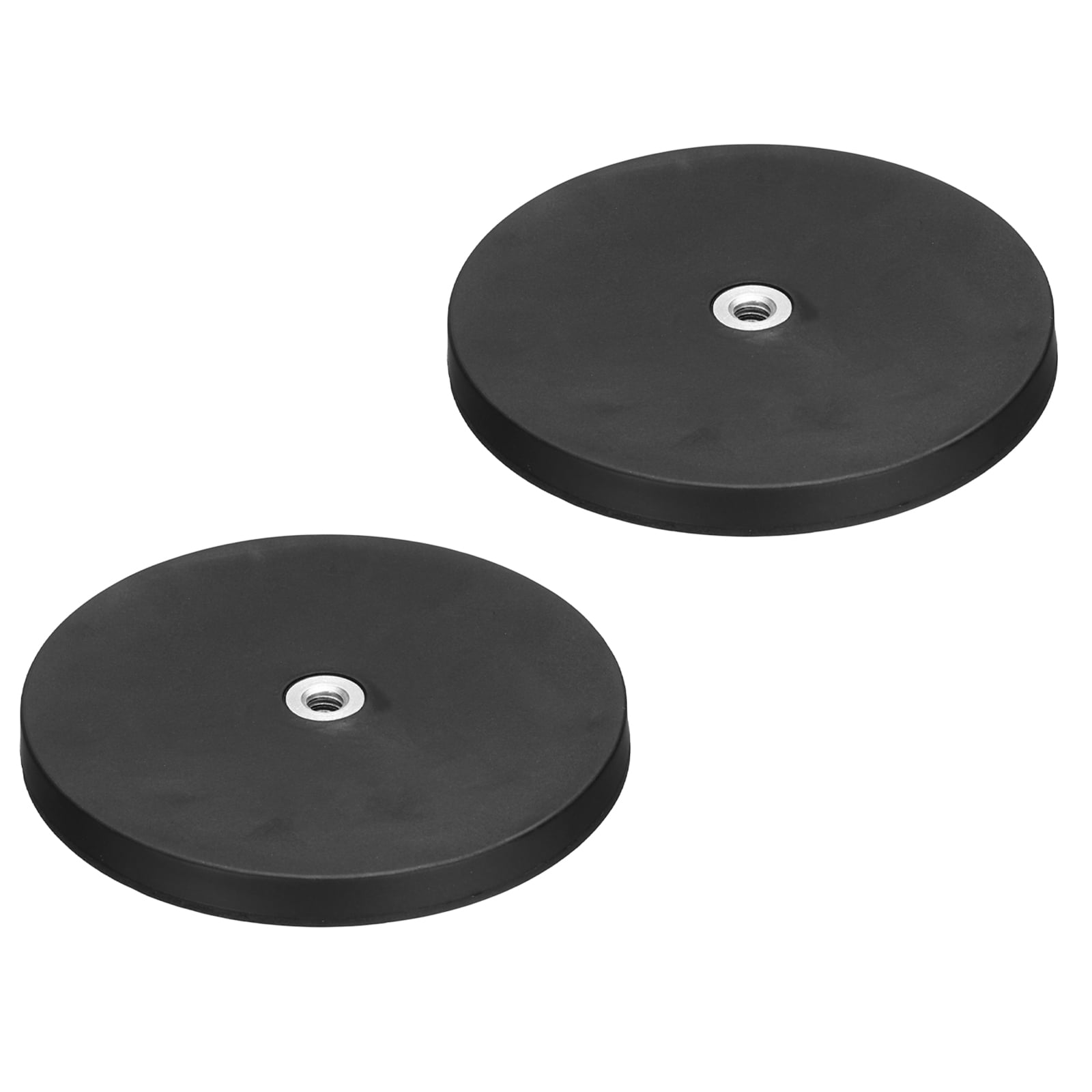 2 Pcs 3.5" Dia Rubber Coated Magnets, 88LBS Magnet Base with 1/4"-20UNC ...