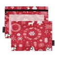 2 Pcs 3 Ring Binder Pouch Water Resistant Clear PVC Pencil Pouch for ...