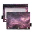 2 Pcs 3 Ring Binder Pouch Water Resistant Clear PVC Pencil Pouch for ...