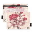 2 Pcs 3 Ring Binder Pouch Water Resistant Clear PVC Pencil Pouch for ...