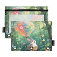 2 Pcs 3 Ring Binder Pouch Water Resistant Clear PVC Pencil Pouch for ...