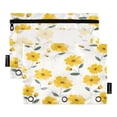 2 Pcs 3 Ring Binder Pouch Water Resistant Clear PVC Pencil Pouch for ...