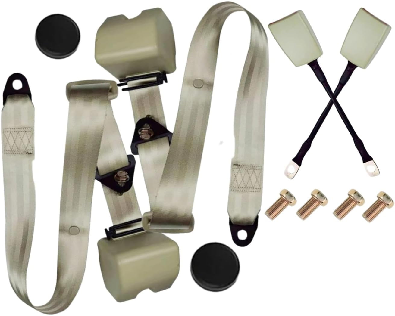 2 Pcs -3 pt Pads Adjustable Retractable Laps Straps Universal ...