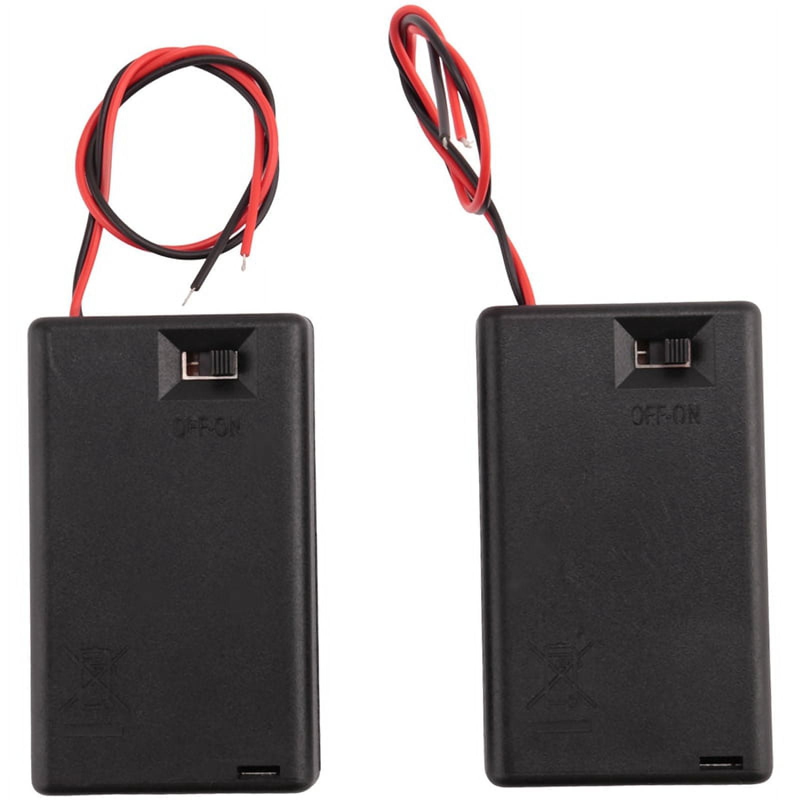 2 Pcs 3 x AAA 4.5V Battery Holder Case Box Wired ON/ Switch w Cover ...