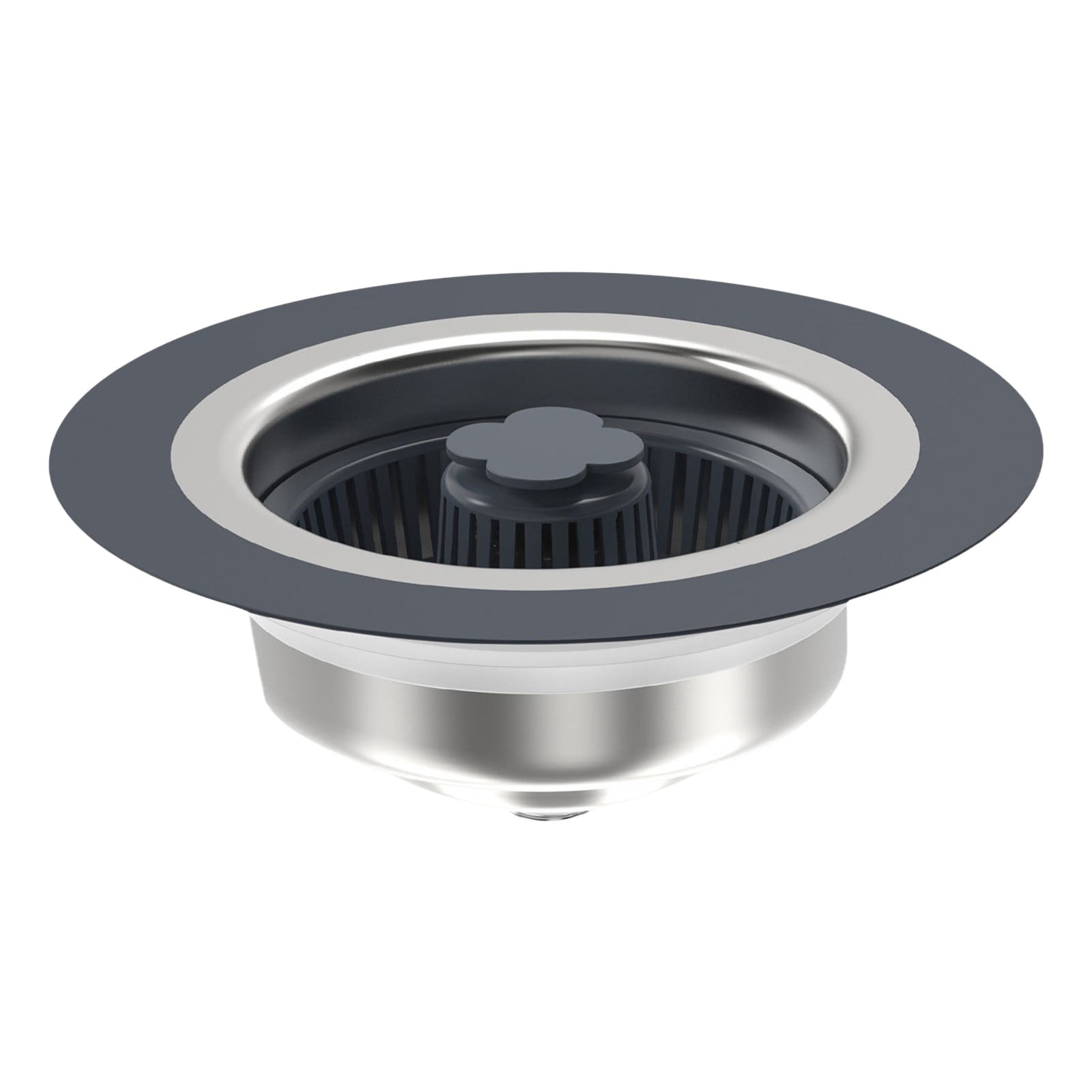 2 Pcs 304 Stainless Steel Kitchen Sink Strainer 3-in-1 Leak Proof Drain ...
