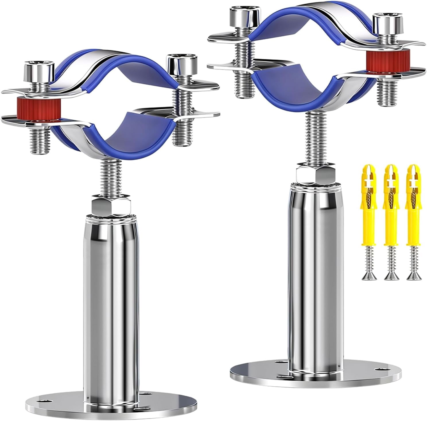 2 Pcs 304 Stainless Steel Pipe Clamp Hanger, Adjustable 100-150mm Pipe ...
