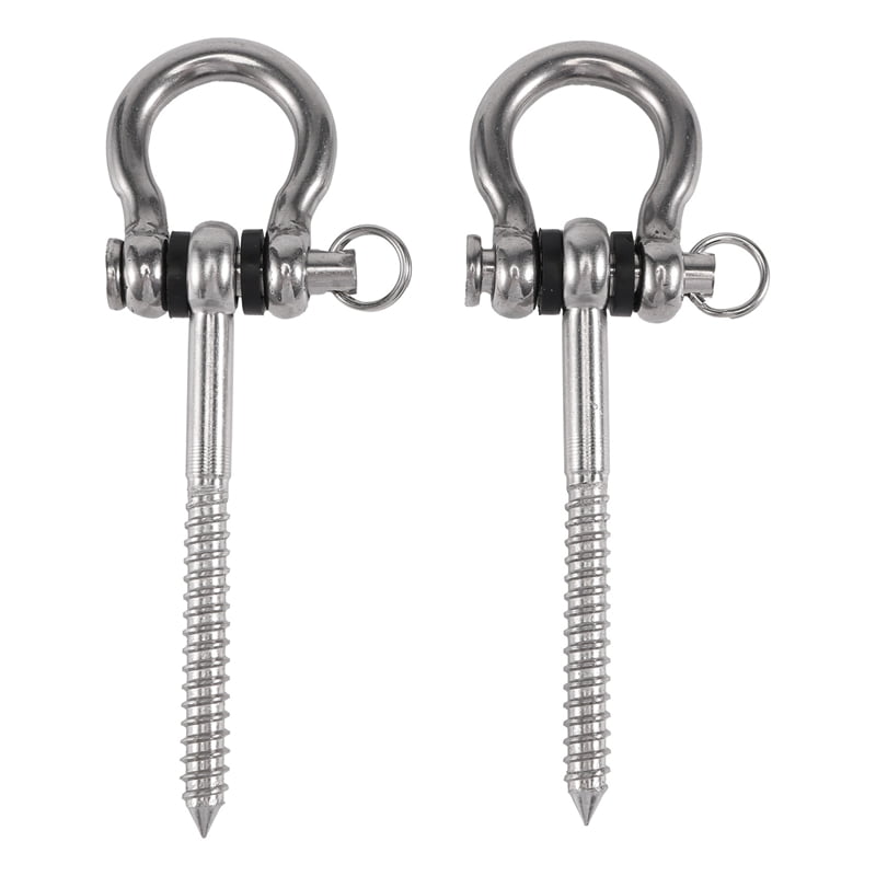2 Pcs 304 Stainless Steel Screw Bracket Heavy Duty 180° Swing Hangers ...