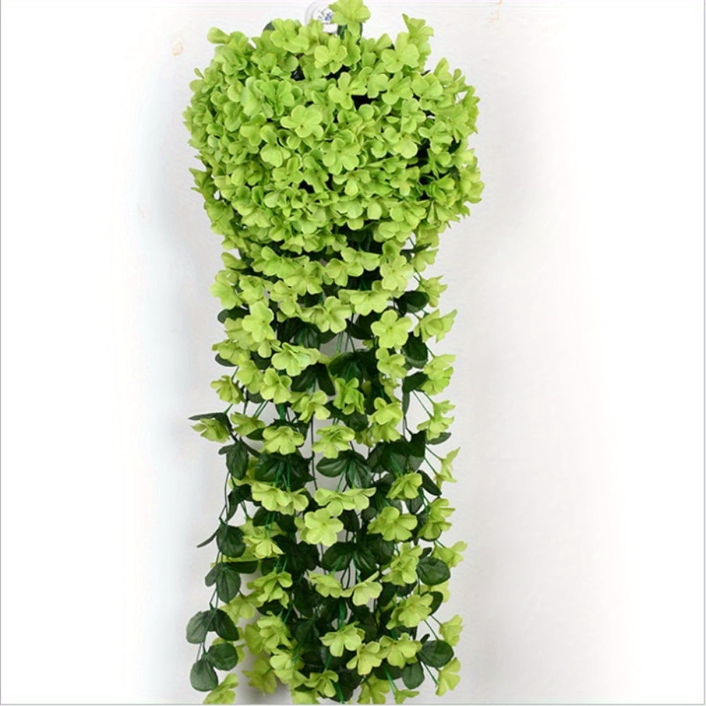 2 Pcs 31.49 Inches Violet Ivy Flowers Lifelike Hanging Plant Artificial ...