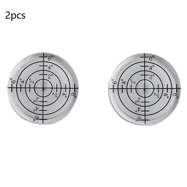 2 Pcs 32×7mm Spirit Bubble Mark Surface Level Round Circular Measuring ...