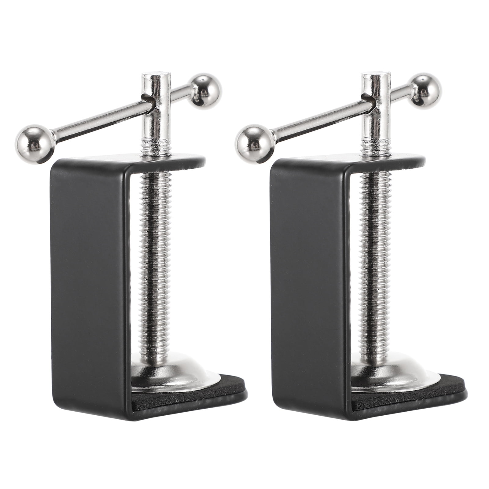 2 Pcs 360 Degree Desktop Metal Base I-Clamp Cantilever Bracket Corner ...