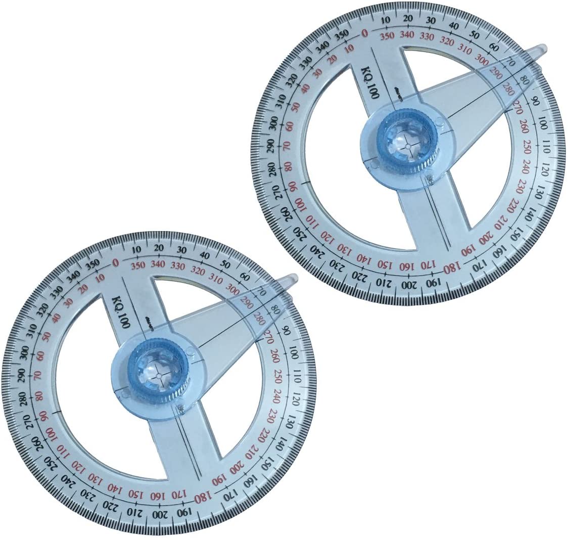 2 Pcs 360 Degree Swing Arm Protractor for Precise Angle Measurements ...