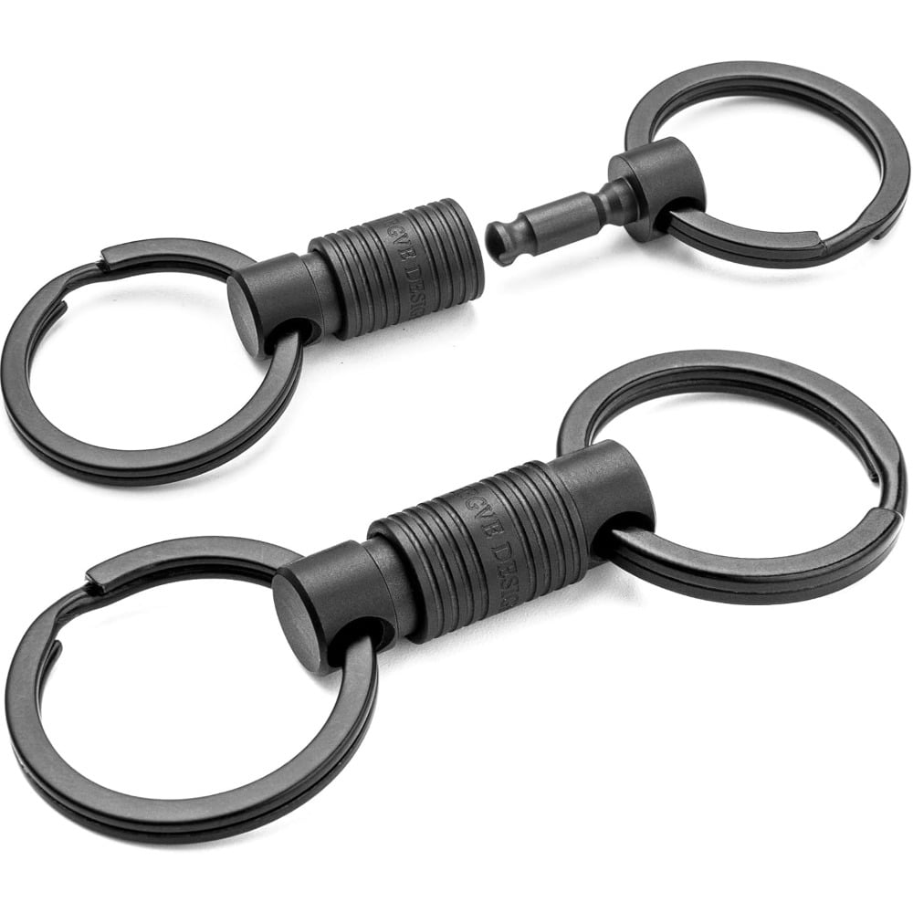 2 Pcs 360° Rotatable Titanium Alloy Quick Release Keychain, Pull-apart ...