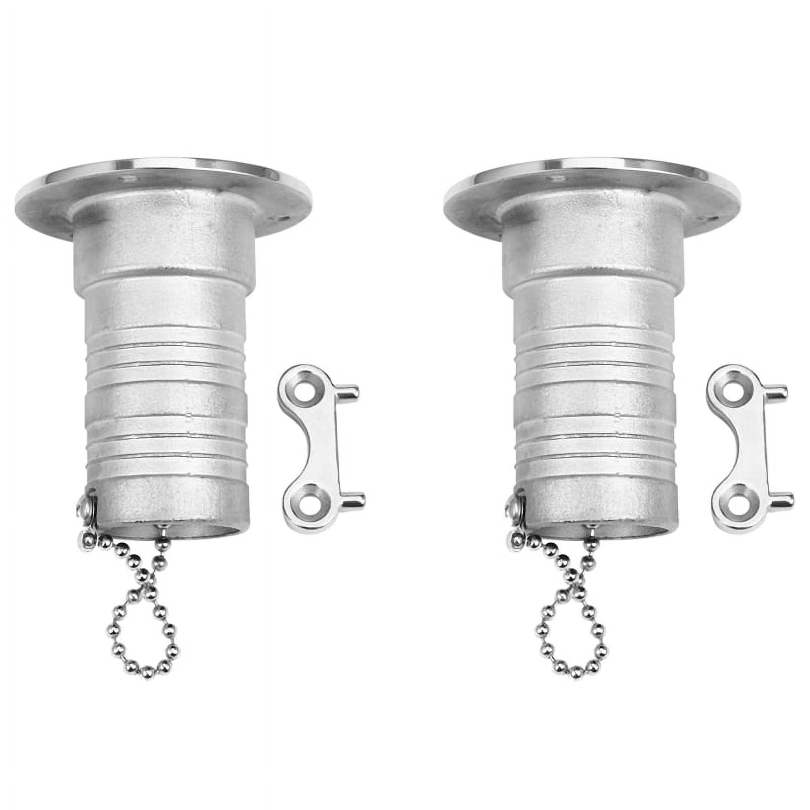 2 Pcs 38mm 1.5 Inch Marine Stainless Steel Boat Deck Fill/ Filler Port ...
