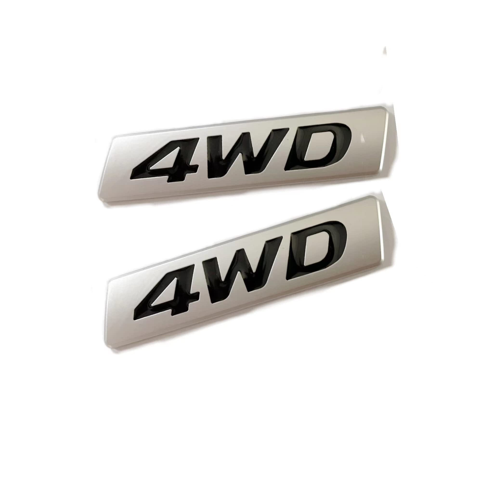 2 Pcs 3D Metal 4WD Emblem, Self-Adhesive Logo Nameplate Badge Sticker ...