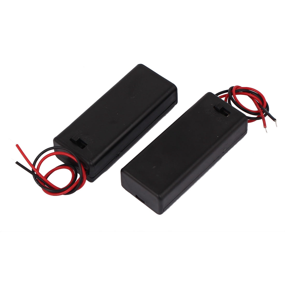 2 Pcs 3V Power Supply 2 x AAA Battery Holder Enclosed Case Box Switch ...