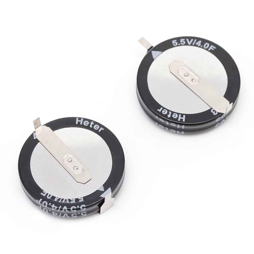 2 Pcs 4.0F 5.5 V Super Capacitor H-Type Button for Smart Capacitance ...