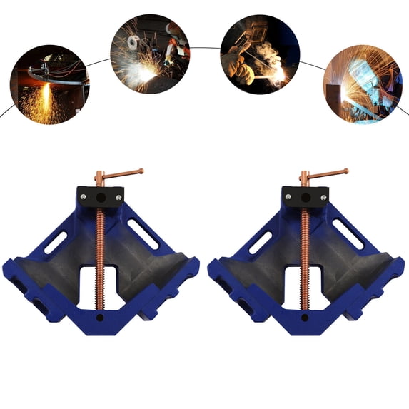 2 Pcs 4 Inch Jaw Welder Bench Vise 90° Welding Angle Corner Clamp On ...