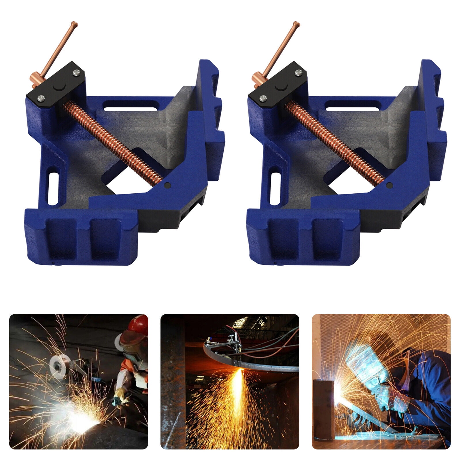 2 Pcs 4" Jaw Welder Welding Molding Angle Corner Clamp Bench Vise ...