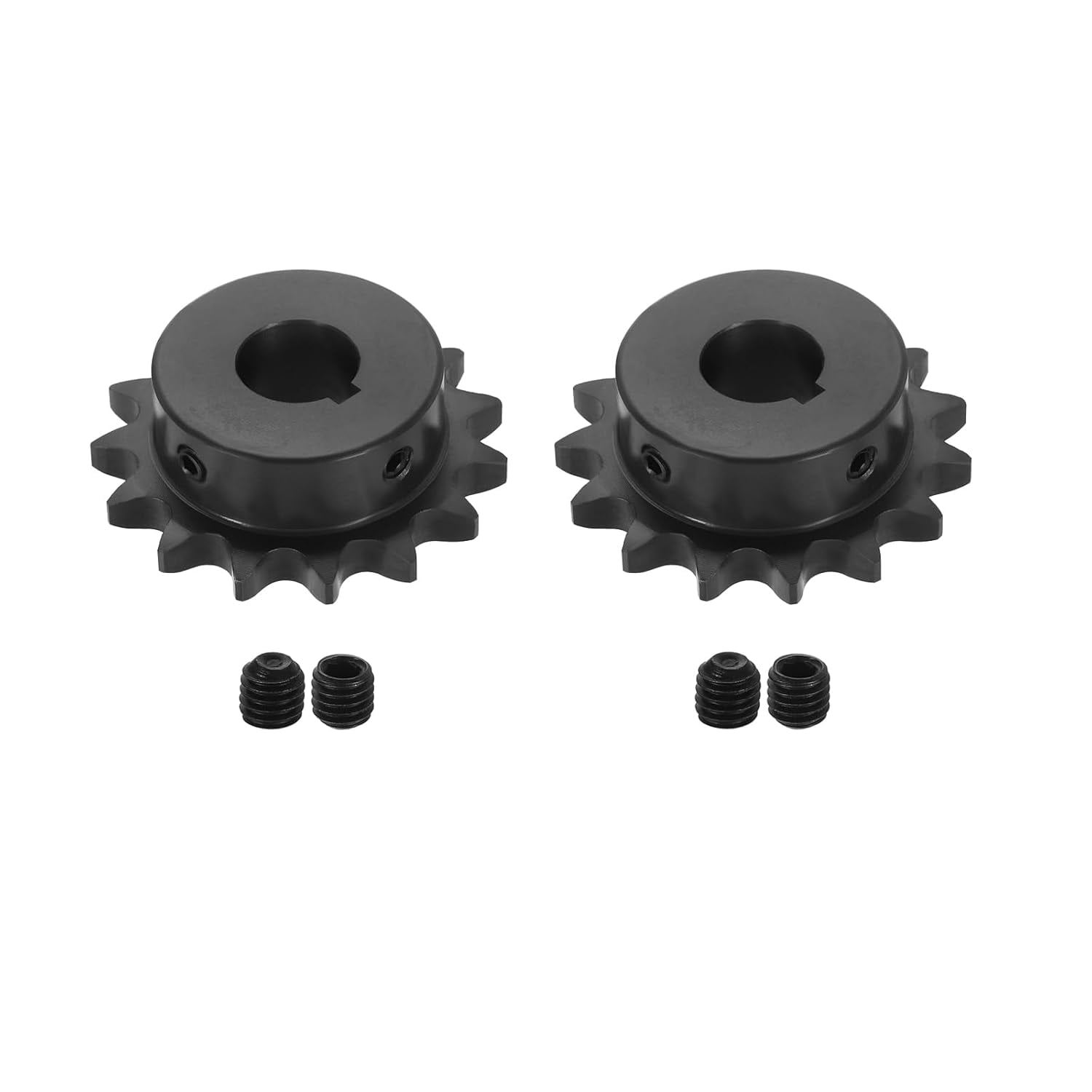 2 Pcs #40 Chain Roller Sprocket 3/4" Bore, 15 Tooth C45 Carbon Steel ...