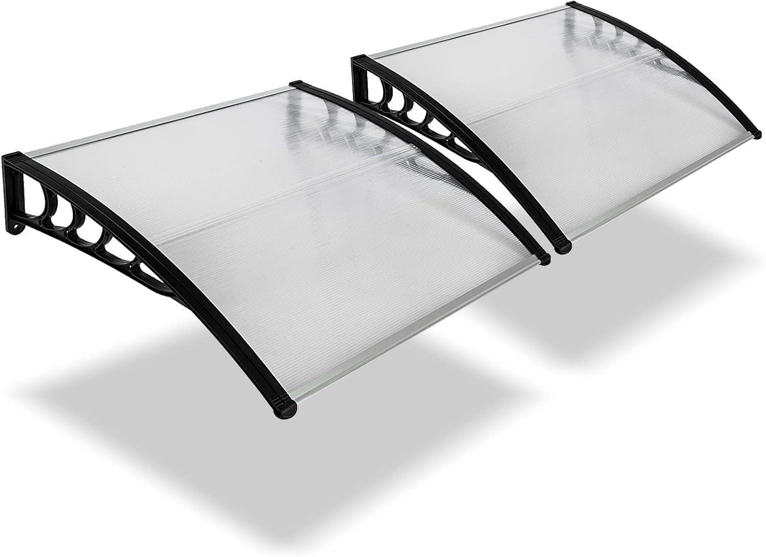 2 Pcs 40" x 40" Door Window Awning Exterior, Polycarbonate Cover Entry Door Outdoor Patio Awning ...