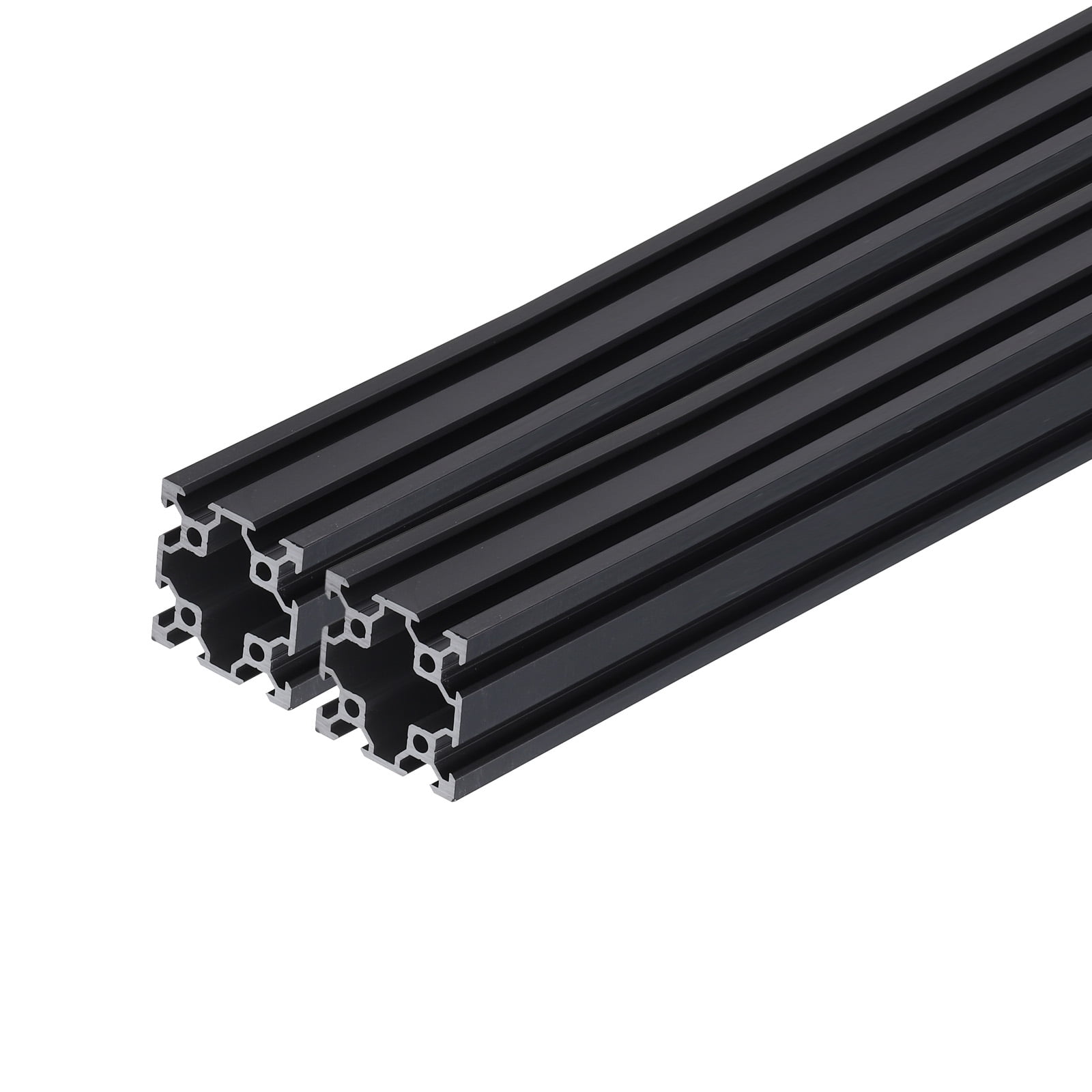 2 Pcs 4040 V Slot Aluminum Extrusion 300mm(11.81 Inch) Black European ...
