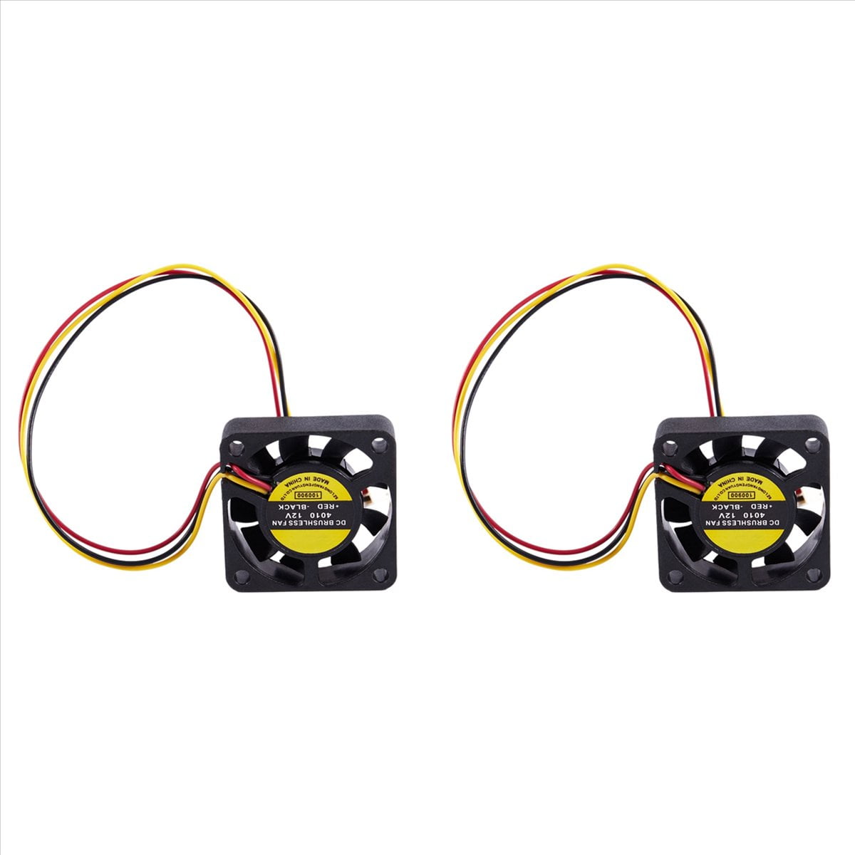 2 Pcs 40Mm X 40Mm X 10Mm 3Pin 12V Dc Brushless Pc Computer Cooling Fan ...