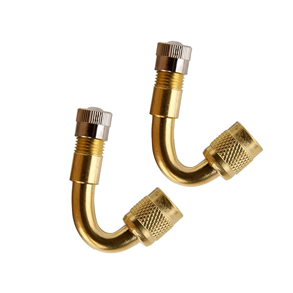 2 Pcs 45 Degree Angled Car Motorcycle Scooter Bike Universal Schrader ...