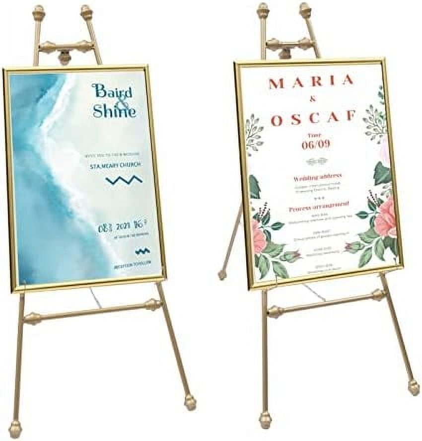 2 Pcs 46.5" Tall Metal Portable Floor Decorative Display Easel Stand ...