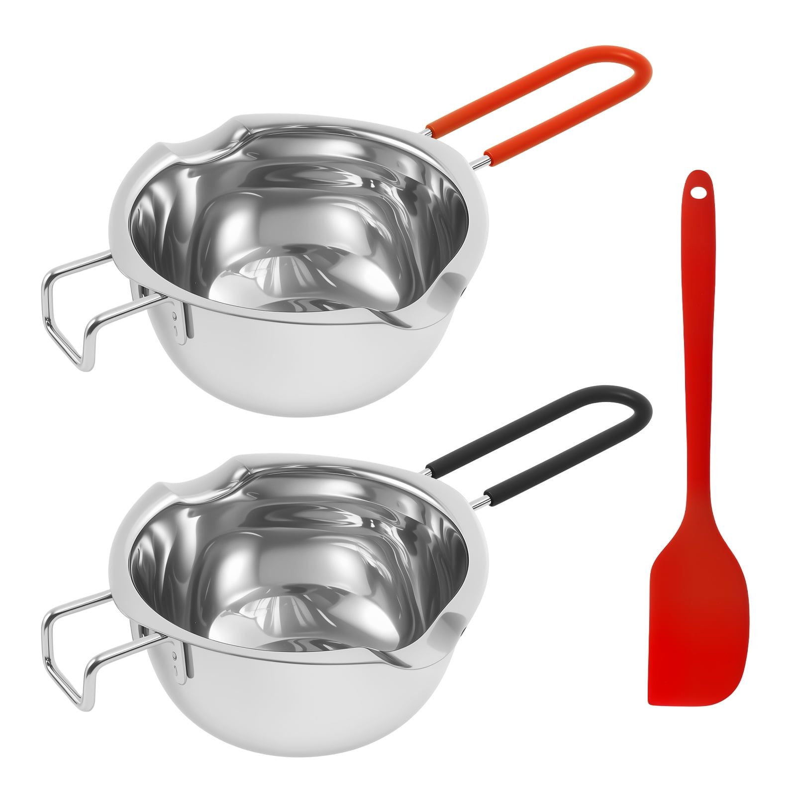 2 Pcs 480ml Stainless Steel Double Boiler Pot Double Boiler with Heat ...