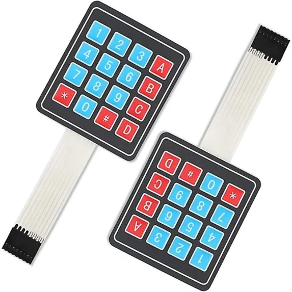 2 Pcs 4X4 Membrane Switch Keypad Keyboard - 16 Key Matrix Array For Robot Arduin - Walmart.com