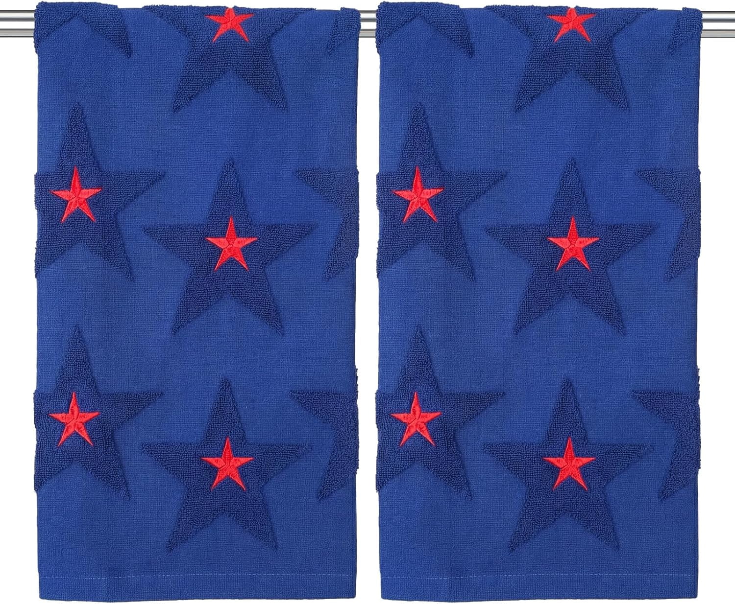 2 Pcs 4th of July Hand Towels American Patriotic Bathroom Towels Red ...