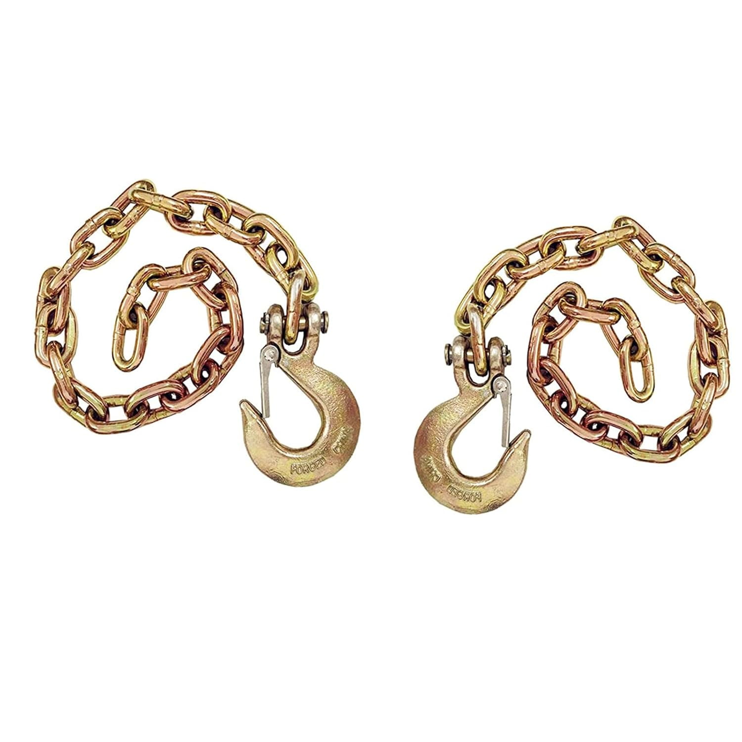 2 Pcs 5/16" 30INCH Grade 80 Trailer Safety Chain with Hook Trailer ...