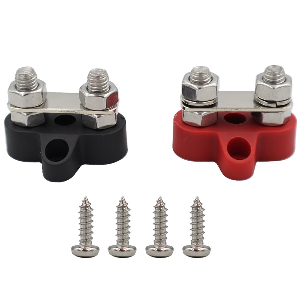 2 Pcs 5/16" Terminal Stud M8 48V Junction Block Bus Bar Power Distribution Post - Walmart.com