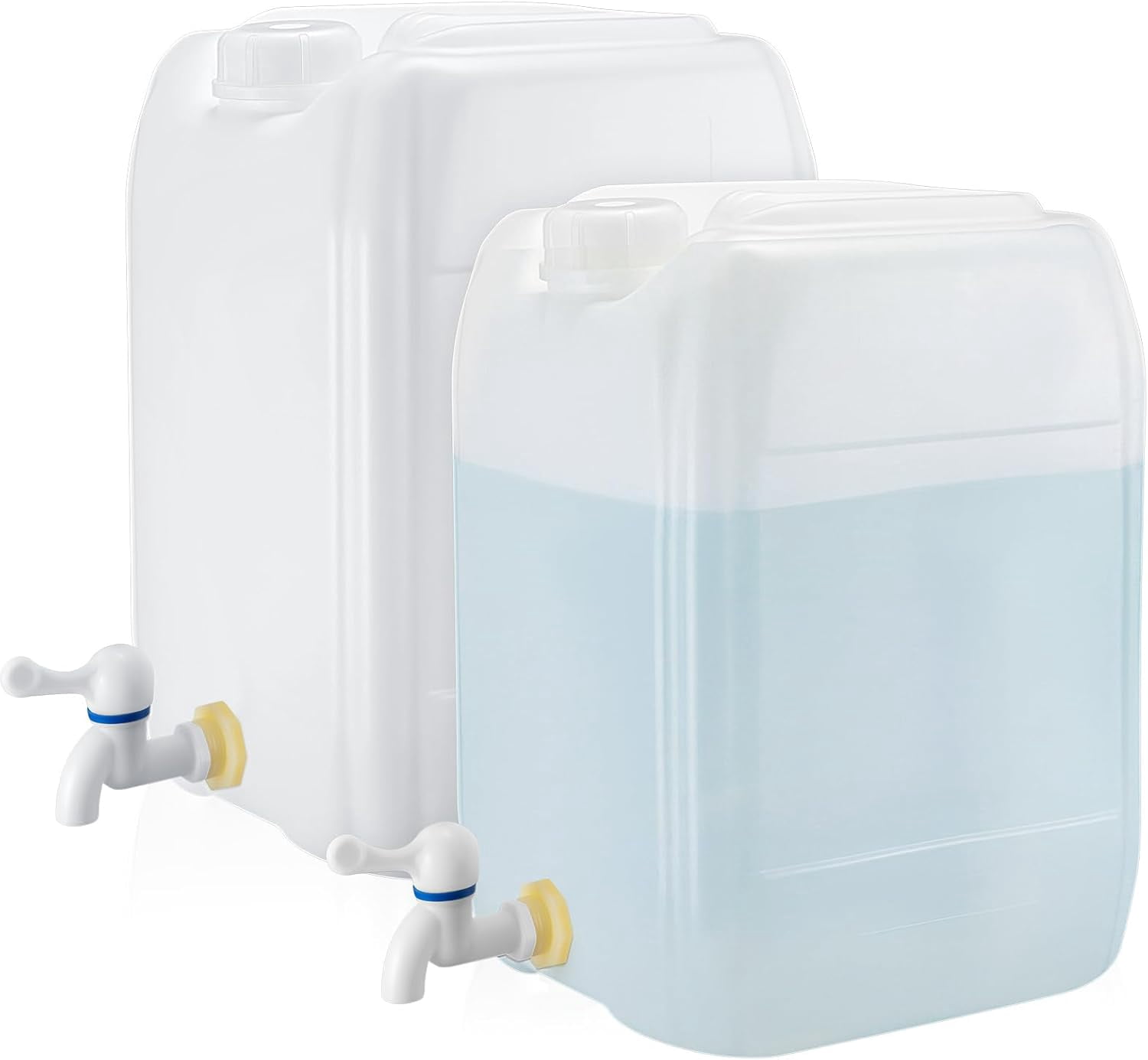 2 Pcs 5.3 Gallon Plastic Dispenser Carboy with Spigot Water Container ...