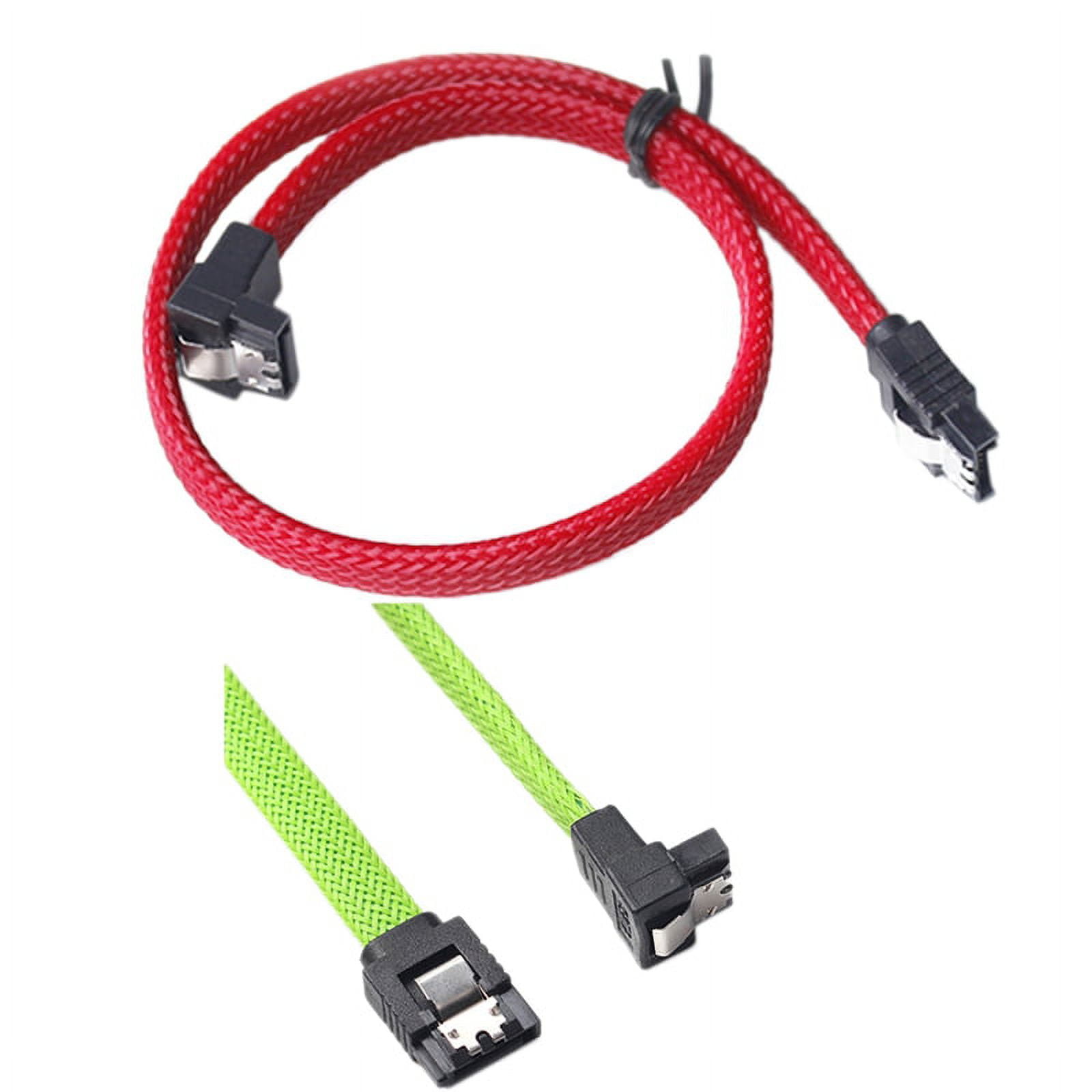 2 Pcs 50CM 3.0 III SATA3 7Pin Data Cable Right Angle 6Gb/S SSD Cables ...