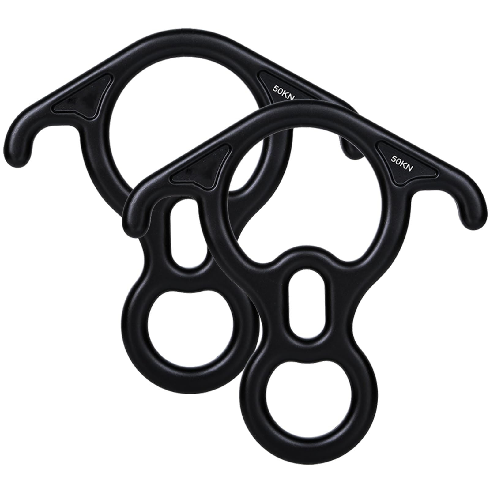 2 Pcs 50KN Rescue Figure 8 Descender, Large Bent-Ear Belaying Design ...