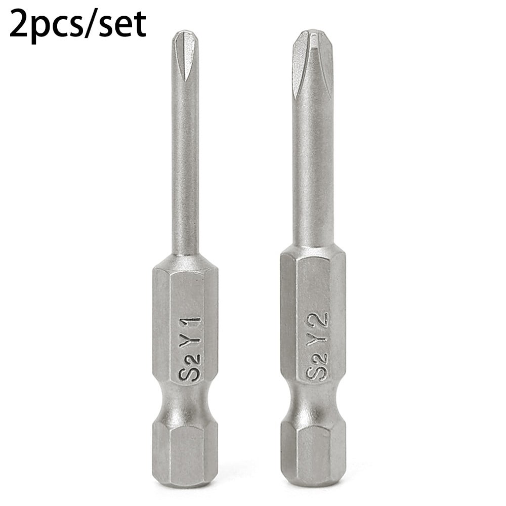 2 Pcs 50Mm Magnetic Hex Shank Tri-Wing Y Tip Head Screwdriver Bits Set ...