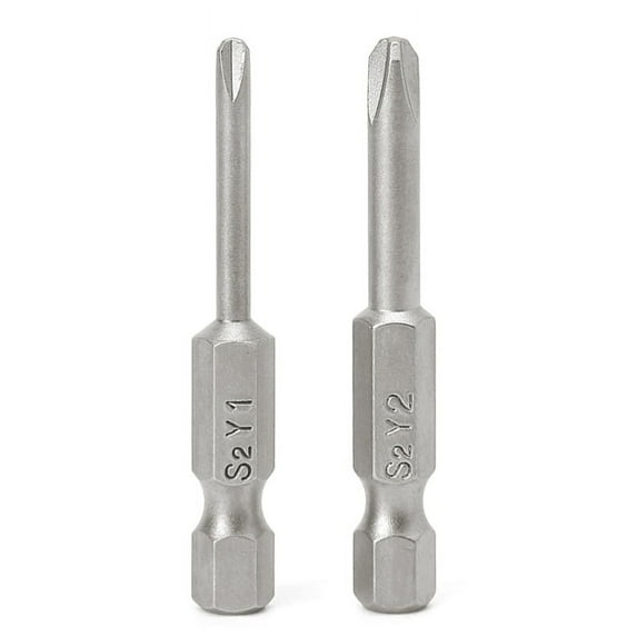 2 Pcs 50mm Magnetic 1/4'' Hex Shank Tri-wing Y Tip for Head Screwdriver ...