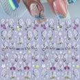 2 Pcs 5D Nail Art Stickers - Butterfly Wings & Floral Hearts Self ...