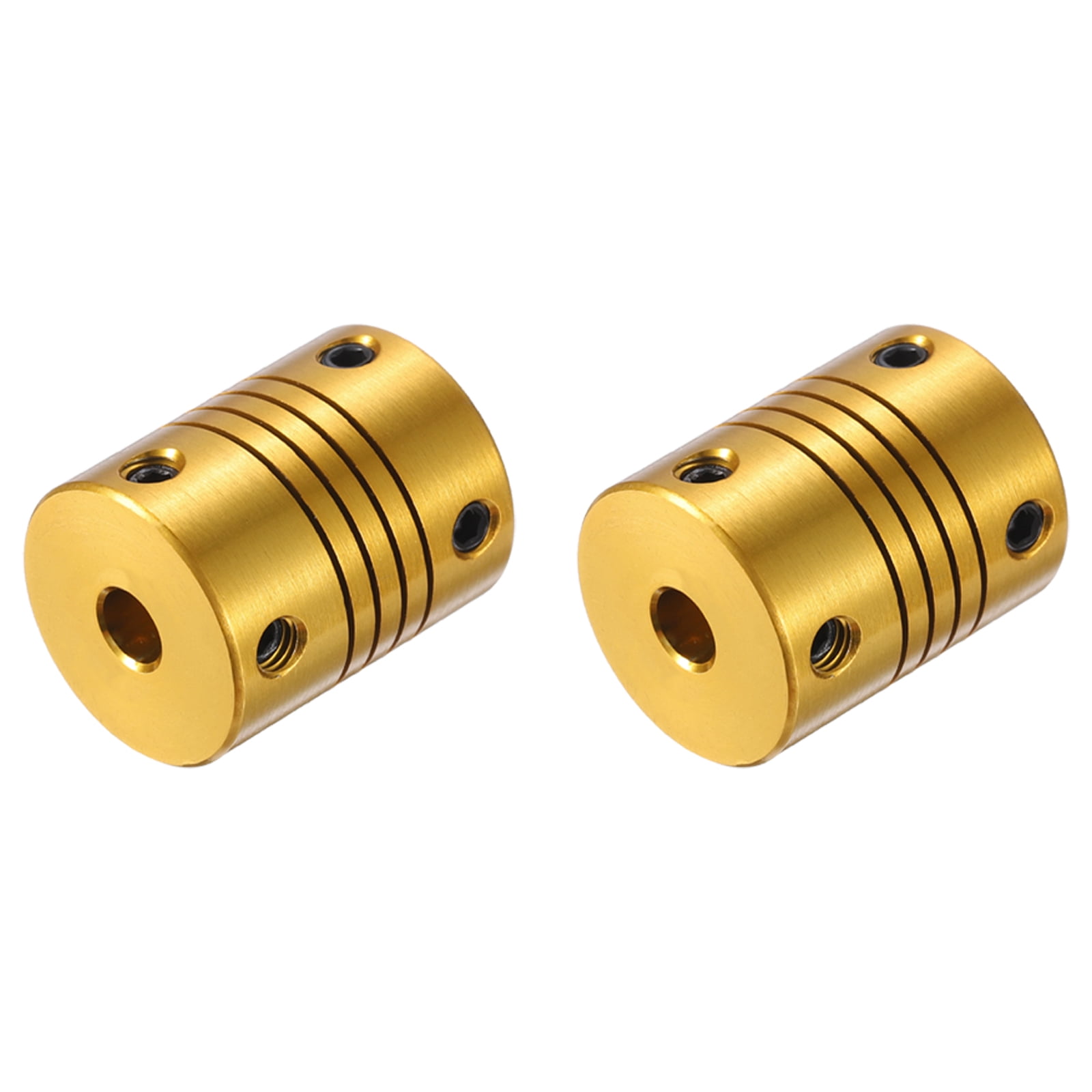 2 Pcs 5mm to 6mm Aluminum Alloy Shaft Coupling L24.5xD19.5 Flexible ...