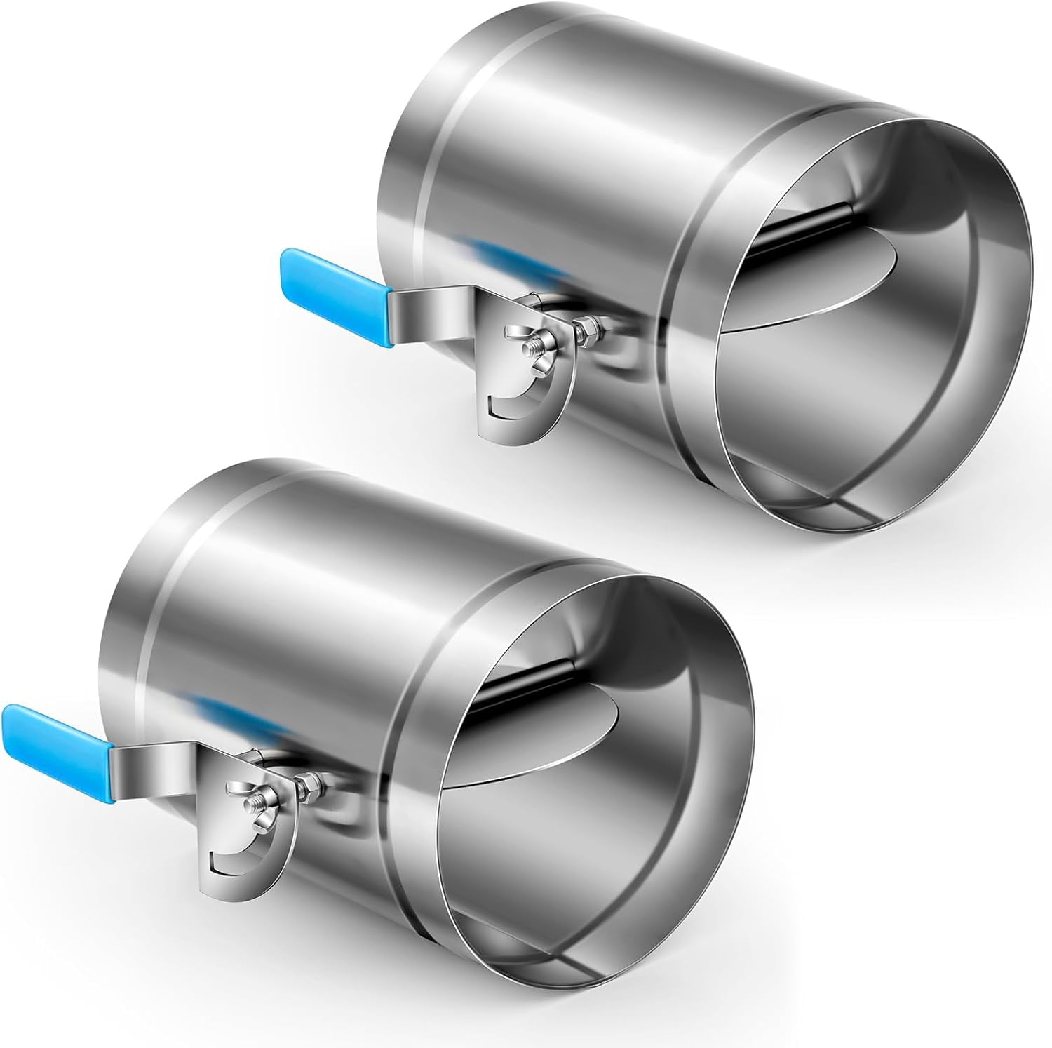2 Pcs 6" HVAC Duct Manual Volume Backdraft Damper Metal Adjustment ...