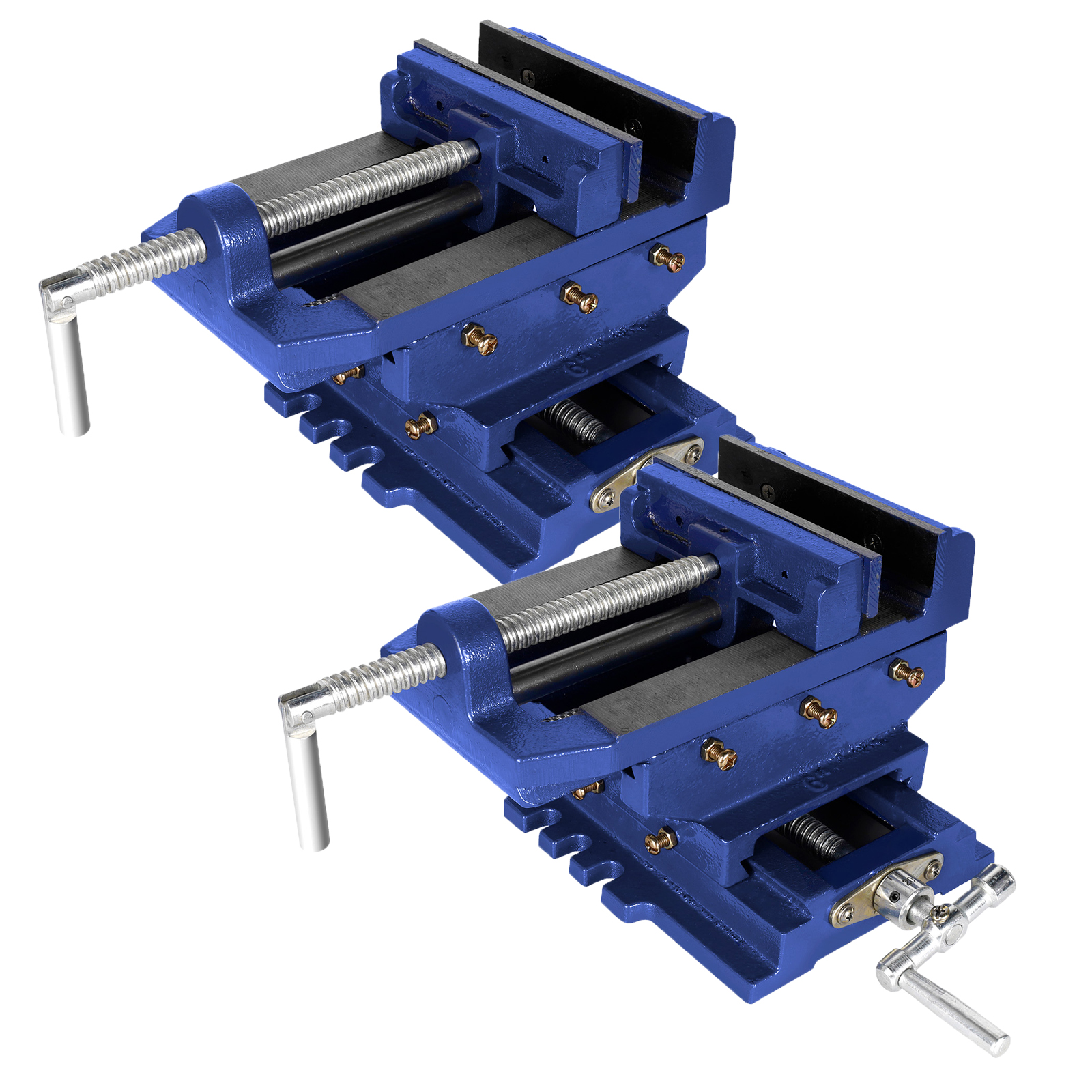 2 Pcs 6 Inch Max Jaw Opening Cross Slide Drill Press 2 Way X-Y Working ...