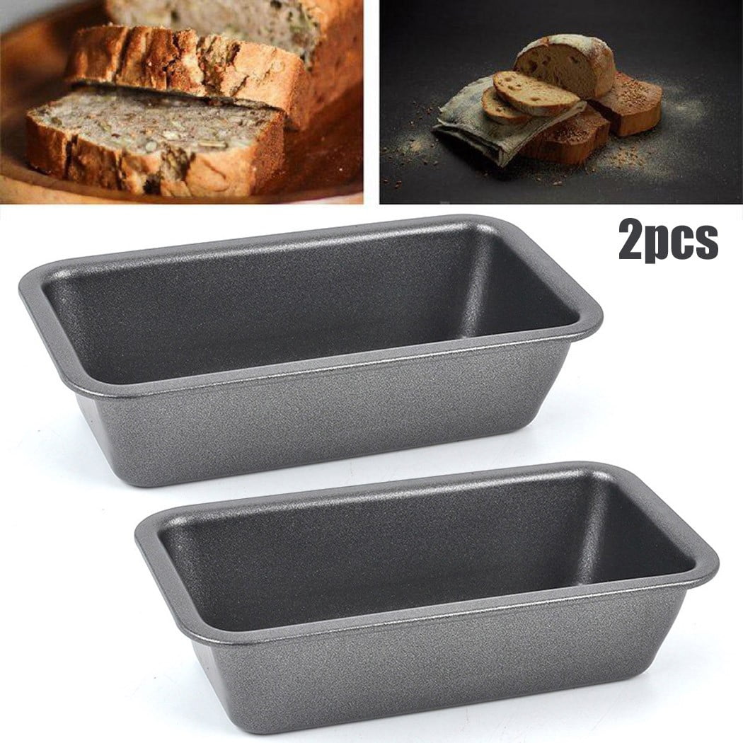 2 Pcs 6 Small Non-Stick Loaf Pan Rectangle Baking Tin Cake Toast Mould ...