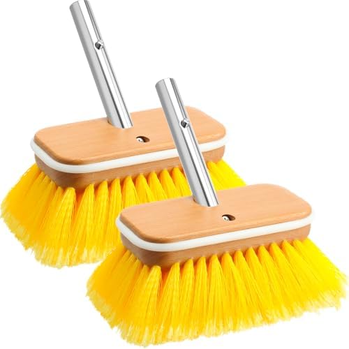 2 Pcs 6'' Soft Bristle Boat Deck Brushes Heavy Duty Marine Brushes ...