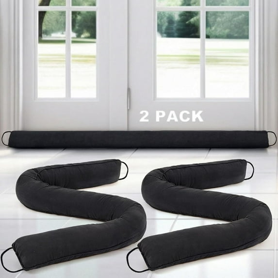 2 Pcs 60 Inch Long Door Draft Stopper Under Door Draft Stopper Noise ...