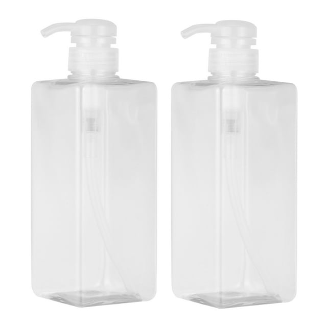 2 Pcs 600ml Shower Gel Bottles Containers Plastic Pump Bottles ...