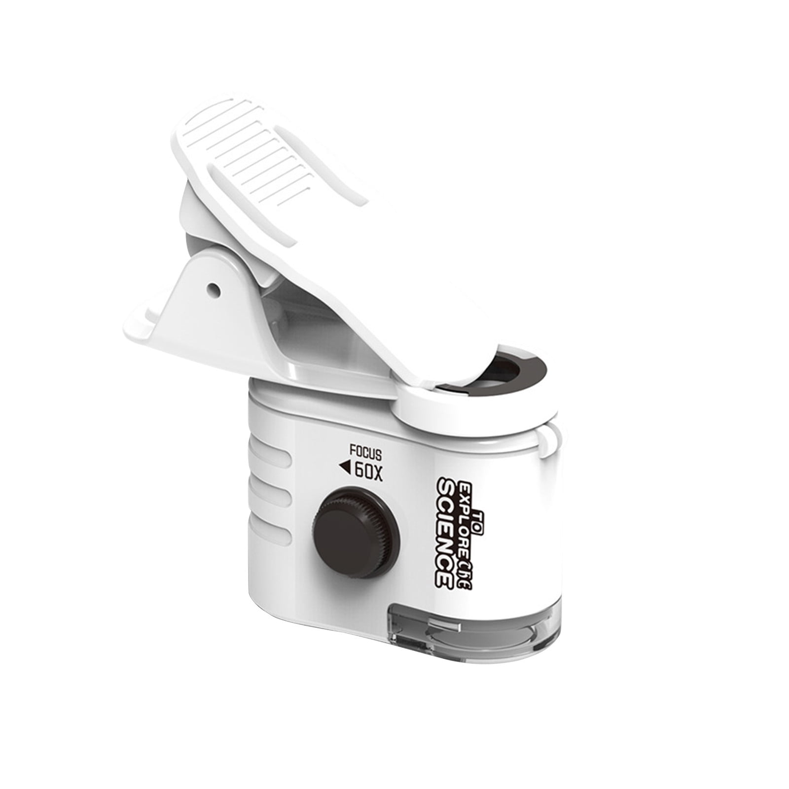 2 Pcs 60X Mini Microscope for Cell Phone with LED Light, Portable Clip ...