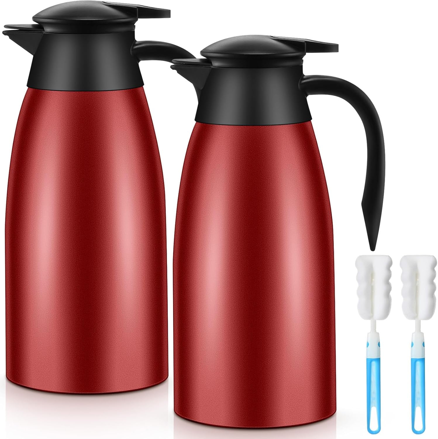 2 Pcs 68oz Thermal Coffee Carafe Insulated Stainless Steel Thermal ...
