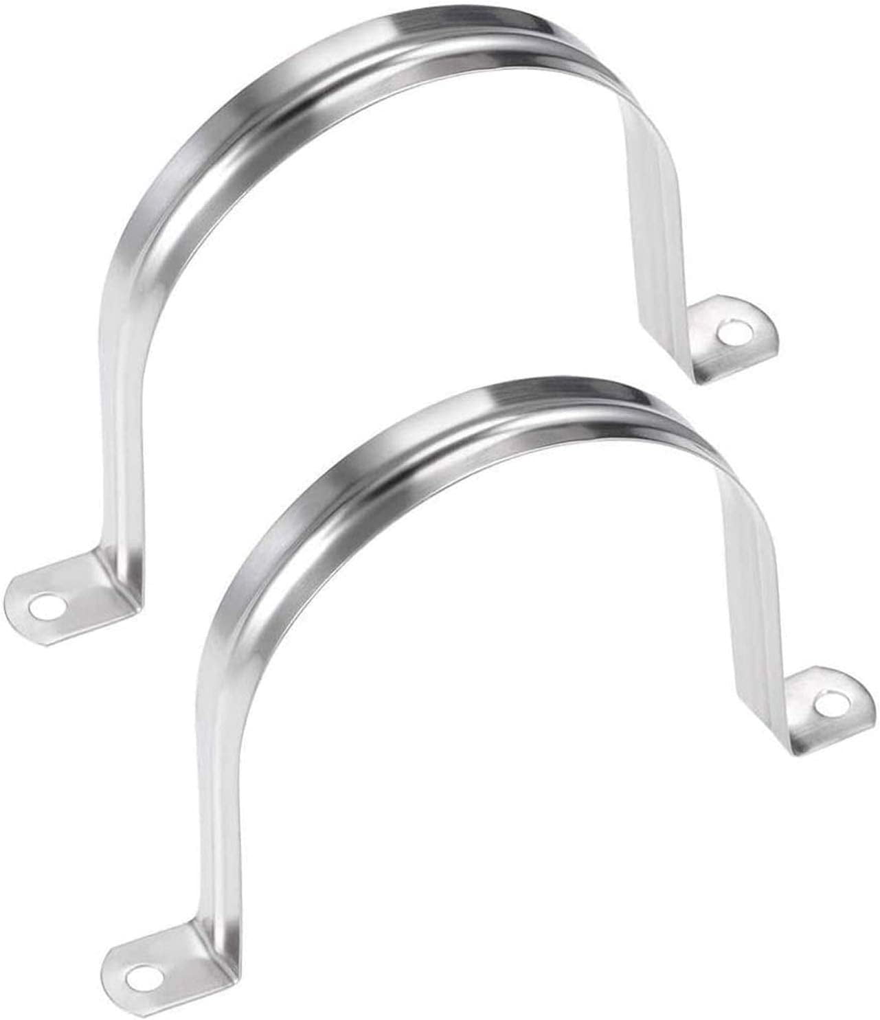 2 Pcs 6inch Rigid Pipe Strap,Two Hole Stainless Steel Strap U Bracket ...