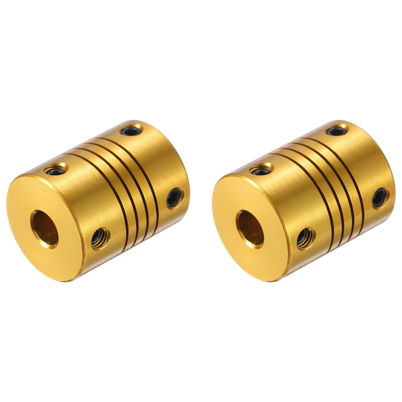 2 Pcs 6mm to 6.35mm Aluminum Alloy Shaft Coupling L24.5xD19.5 Flexible ...